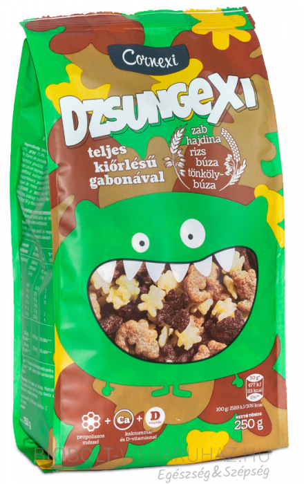 Cornexi Dzsungexi gabonapehely mézes-malátás-kakaós 250g